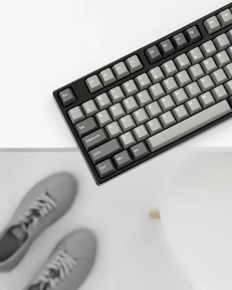 JUAL Noir N2 Pro Grey TKL Wireless Mechanical Keyboard Yellow Switch ...