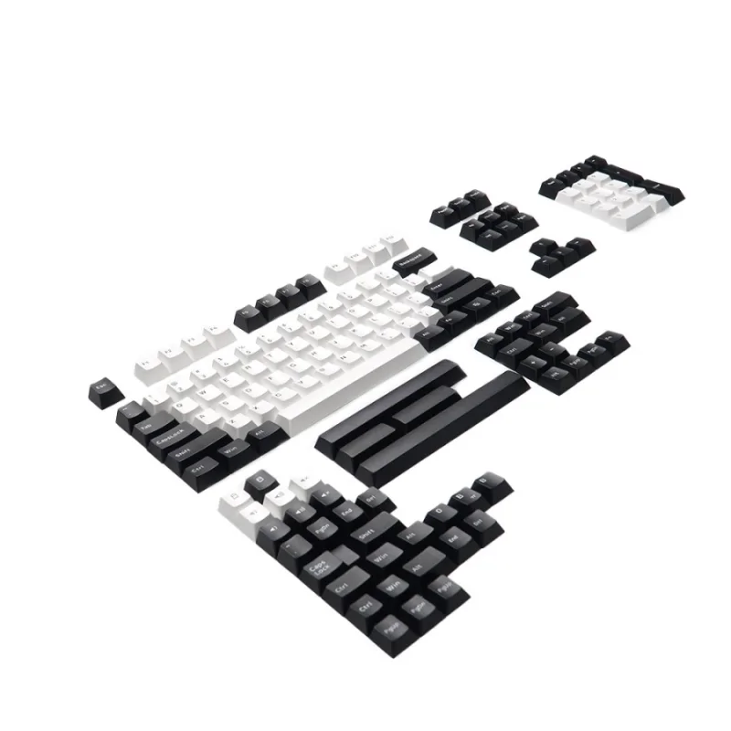 JUAL Noir Black and White Keycaps PBT Cherry (153 Key Set) | Authorized ...