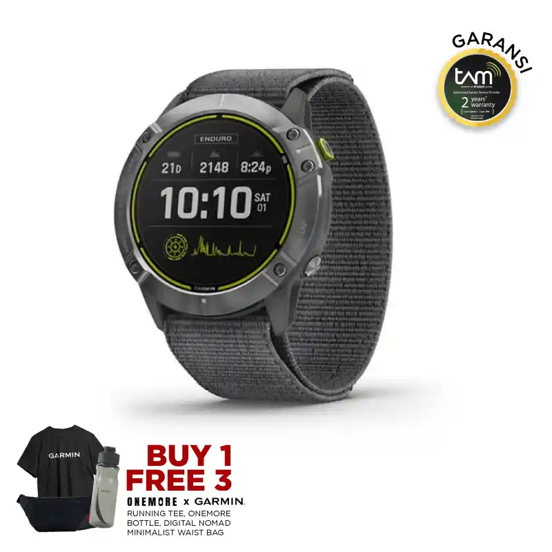 JUAL Garmin Enduro Steel with Gray UltraFit Nylon Strap | Harga ...
