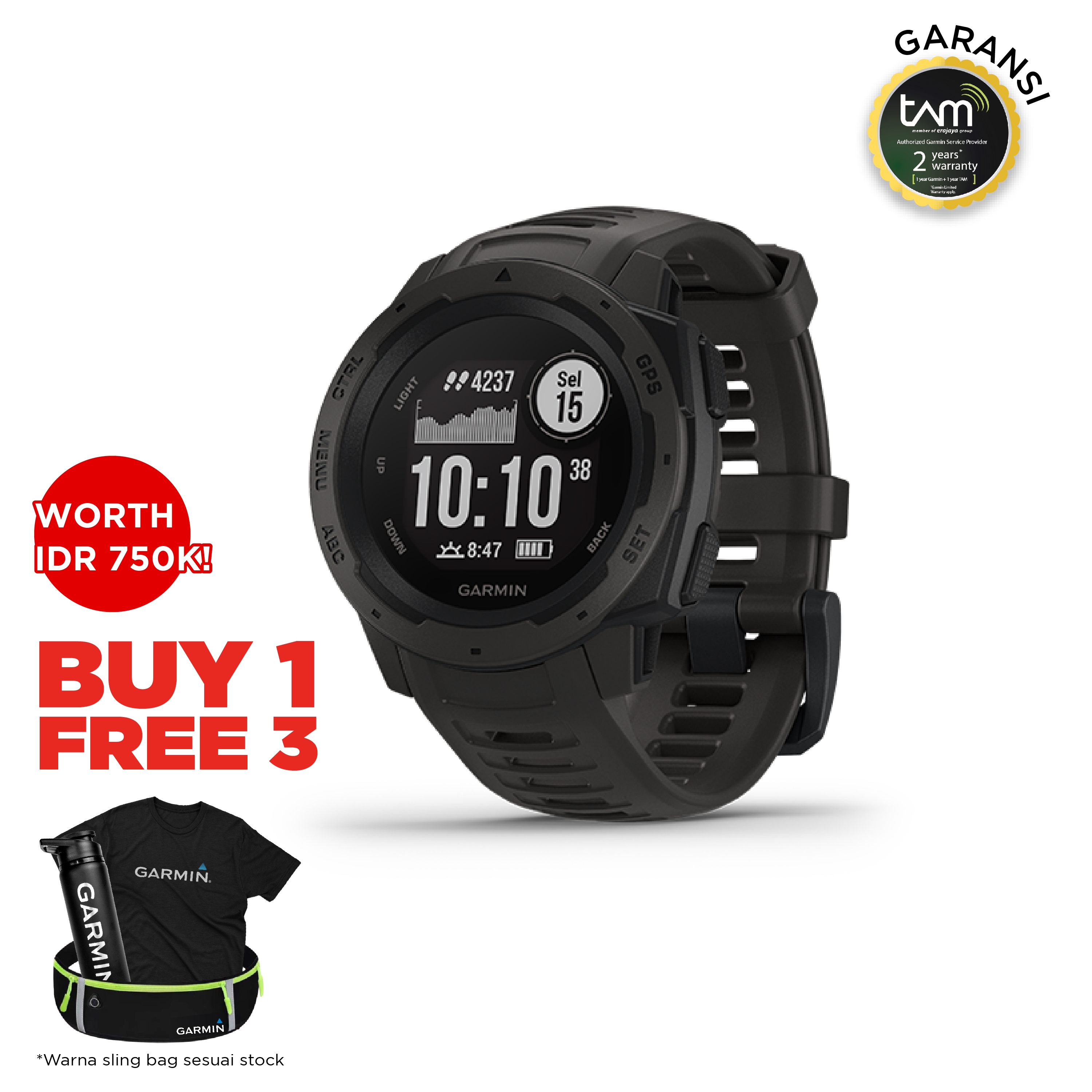 JUAL Garmin Instinct - Graphite | Authorized Online Retailer | Wia.id